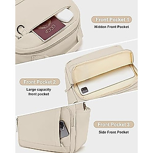 bergsalz White Laptop Backpack For Women Men Travel Backpack Carry On Backpack Casual Daypack Backpacks Lightweigt Waterproof College Essentials Backpack Work Teacher Backpack Purses For Women