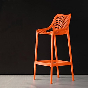 Home Square Patio Counter Stool in Orange Finish - Set of 2