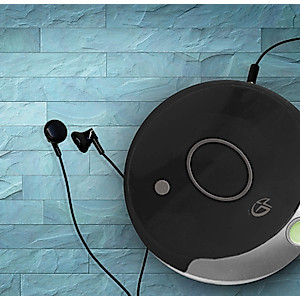 GPX Portable Personal CD Player and MP3 Player with Anti Skip Protection and Stereo Earbuds, Black Gray PC807BMP3U