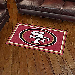 FANMATS 19884 NFL San Francisco 49ers 3ft. x 5ft. Plush Area Rug | Sports Fan Area Rug, Home Decor Rug and Tailgating Mat