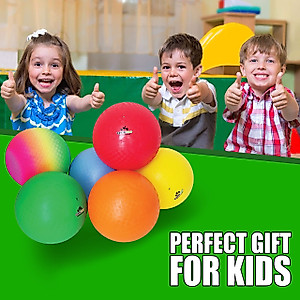 ToysOpoly Playground Balls 8.5 Inch, Kickball Dodgeball for Kids and Adults - Bouncing Dodge Ball, Handball, Square Game for Outdoor & Indoor + Free Pump & Mesh Bag