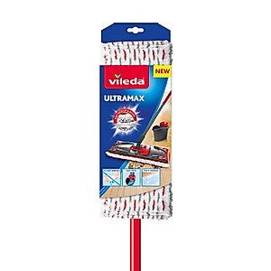 Vileda UltraMax Mop, 7 x 14 x 105 cm, Red/White