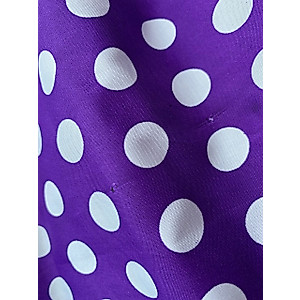 Alicia White 0.5" Polka Dots on Purple Polyester Cotton Fabric by The Yard - 10099