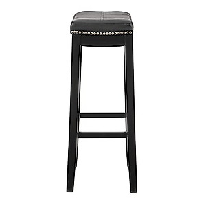 Linon Claridge Bar, Black Stool, 32" X 18.75" X 13"