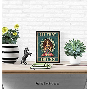 Zen Decor - Meditation Gifts - Spiritual Gifts for Women - Spa Wall Art Room Decor - Namaste Wall Art - Yoga Wall Art - Meditation Decor - Mandala Wall Decor - Boho New Age Buddhist Decor