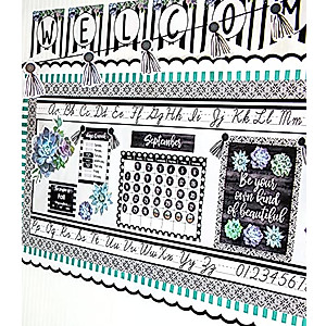 Schoolgirl Style - Simply Stylish | Alphabet Line | Cursive Mini Bulletin Board Set