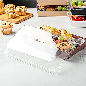Restaurantware Matsuri Vision Clear Plastic Lid - Fits Large Sushi Tray - 100 count box