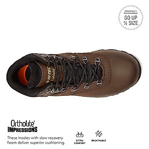 HI-TEC Altitude VI I WP Leather Waterproof Women's Hiking Boots, Trail and Backpacking Shoes - Dark Brown Tan, 11 Medium