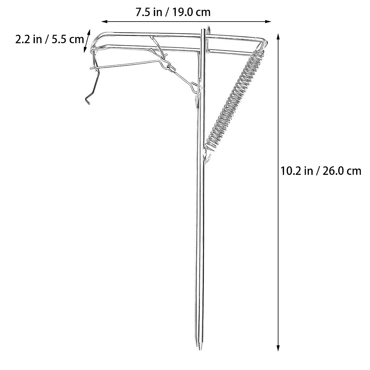BESPORTBLE Auto Fishing Rod Holder Automatic Spring Fishing Rod Folding Holder Tip-Up Hook Setter