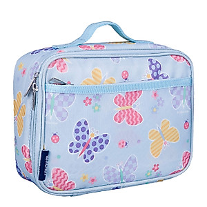 Wildkin 12 Inch Backpack Bundle with Insulated Lunch Box Bag (Butterfly Garden)