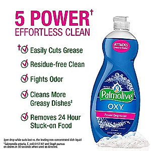 Palmolive Ultra Dishwashing Liquid Dish Soap, Oxy Power Degreaser - 32.5 Fl Oz (Pack of 4)