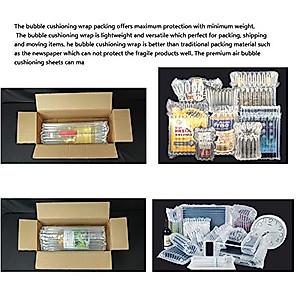 Inflatable Column, packing paper for moving breakables,Easy to Tear, Large Bubble, Thicker & Durable for Packing, Delivering & Moving (12inch x935Feet /Roll)