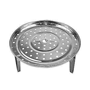 Steamer Rack, Pressure Cooker Canner Rack 304 Stainless Steel Canning Rack Round Pot Steaming Tray with Detachable Legs for Baking Cooking Steaming (Diameter 26cm)