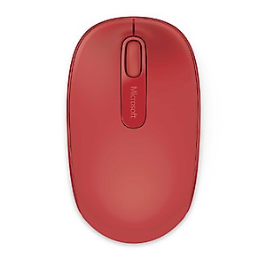 Microsoft Wireless Mobile Mouse 1850 - Flame Red. Comfortable Right/Left Hand Use, Wireless Mouse with Nano transceiver, for PC/Laptop/Desktop, works with Mac/Windows 8/10/11 Computers