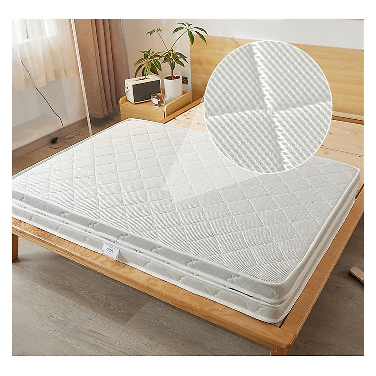 Generic Queen Mattress Topper, Natural Coir Mattress Coconut Palm Mattress Pad Hard Coir Palm Folding Mattress Natural Latex Coir Mixed Materials Mattress (Color : Style 2, Size : 71 * 78.7in*4in)