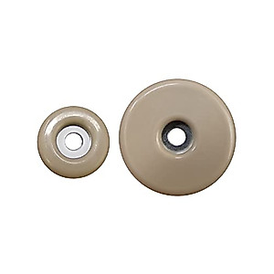 Shepherd Hardware 9471 1-Inch and 1-1/2-Inch Round, Adhesive Slide Glide Furniture Sliders, 20-Count,Tan