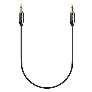 FosPower Audio Cable 1FT (2 Pack), Stereo Audio 3.5mm Auxiliary Short Cord Male to Male Aux Cable for Car, Apple iPhone, iPod, iPad, Samsung Galaxy, HTC, LG, Google Pixel, Tablet & More