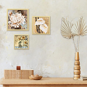 HEART ART 8x8 Gold Picture Frame Set of 9, Display Pictures 4x4 with Mat or 8 x 8 without Mat, Multi Collage Gallery Square Gold Photo Frames for Wall