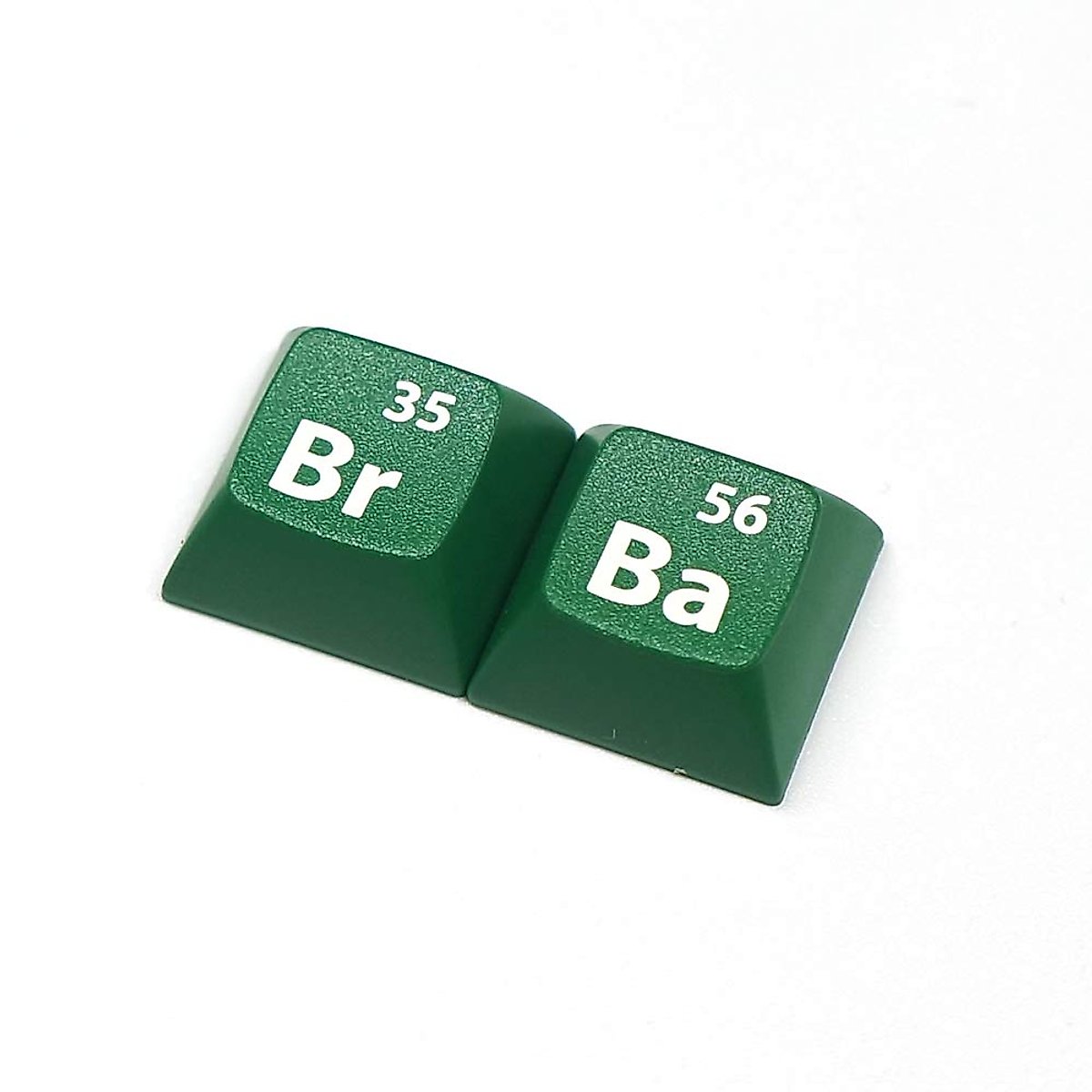 HFSECURITY 2pcs DSA Breaking Bad Design Br Ba Keycaps for Cherry MX Switch Mechanical Gaming Keyboard Key Cap Replacement Green SP Cap