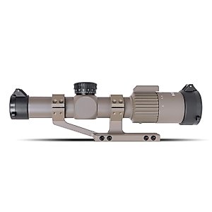 Monstrum Alpha Series 1-4x24 First Focal Plane FFP Rifle Scope | ZR305 H-Series Offset Scope Mount | Flat Dark Earth | Bundle