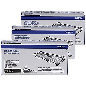 Brother Genuine Standard Yield Toner Cartridge, TN630, Replacement Black Toner, Page Yield Up to 1,200 Pages, Amazon Dash Replenishment Cartridge 3-Count