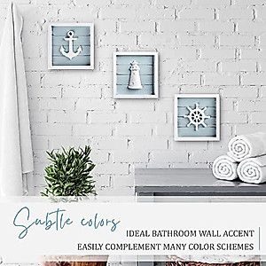 Nautical Bathroom Accessories Set and Nautical Wall Decoration and Sea Sign