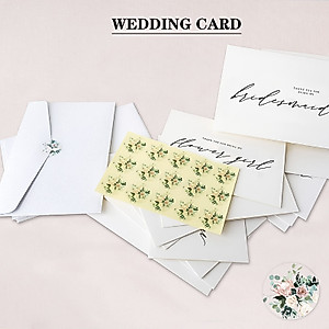 OJsensai (14 Pack) Thank You for Being My Bridesmaid Card Set, Bachelorette Party Card, Thankful Card for Bridesmaid, Wedding Ceremony Thank You Card With Matching Envelope