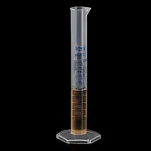 uxcell Plastic Graduated Cylinder, 10ml Measuring Cylinder with 10 Transfer Pipettes and 1 Brush, 16in1 Set for Science Lab