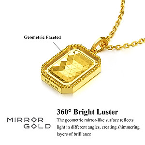CHOW SANG SANG 999.9 24K Gold Price-by-Weight 2.62g Gold Dazzling Mirror Gold Pendant for Women 93172P | [Not Include the Necklace]