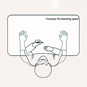 Small Desk, Standing Desk, Desk Chair Set, Widened Desktop Multi Separation Cartoon Pattern Desk Chair Set Kids Adjustable Height Study Table with Drawer Chair Set (Blue)