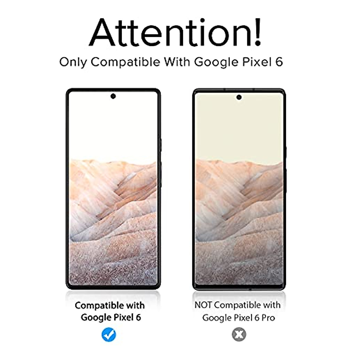 ivoler [4+2 Pack Screen Protector for Google Pixel 6 [4 Pack] with Camera Lens Protector Tempered Glass [2 Pack] [Fingerprint Unlock Compatible] with Alignment Frame Easy Installation HD Clear Film