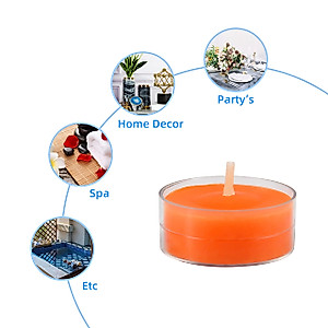 Jeco Inc. 12pk Pumpkin Spice Tealight Candles, 1.75&quotD x 0.75&Quoth, Orange, 12 Count