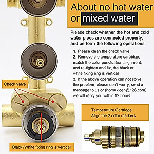 Brushed Gold Rain Shower System - 16 inch Ceiling Square Rainfall head with Handheld Spray and Full Body Massage Multi Jets Thermostatic Brass Valve Kit, Faucets Sets Complete Combo