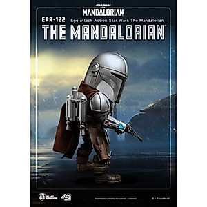 Beast Kingdom Star Wars: The Mandalorian: The Mandalorian EAA-122 Egg Attack Action Figure, Multicolor