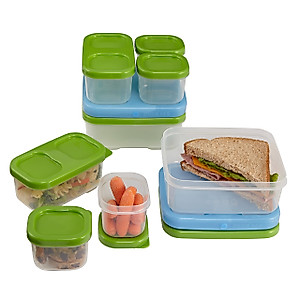 Rubbermaid LunchBlox Side Container, Green, Pack of 2