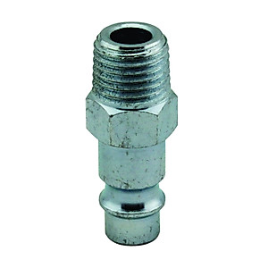 Milton Industries 760-1 1/4" MNPT HIGHFLOWPRO V-Style/European Interchange Steel Air Plug Fitting (High Volume Low Pressure Application) -1 Count (Pack of 10)