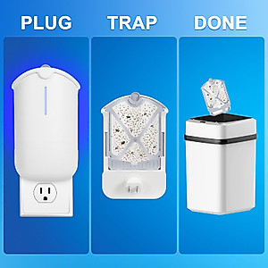 Husaco Flying Insect Trap, Compatible with ZEVOM364 Refill, 2 Plug-in Base + 2 Cartridge