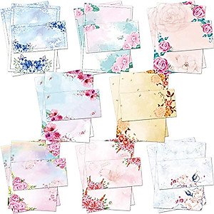 Stationary Set Japanese Stationery Paper and Envelopes Stationary Supplies Watercolor Floral 48