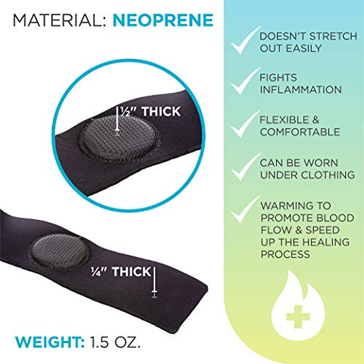 Counterforce Brace - Tendonitis Strap Support Band for Tennis & Golfers Elbow Pain