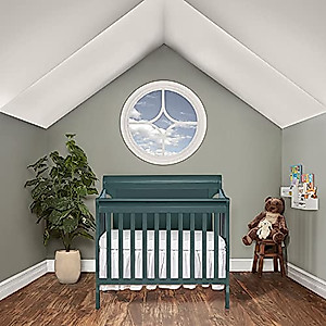 Dream On Me Alice 3-in-1 Full Panel Convertible Mini Crib, Olive, Greenguard Gold Certified