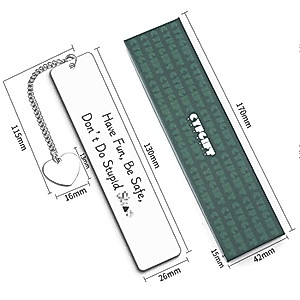 Don’t Do Stupid Funny Gifts Bookmark for Kids, Gag Christmas Gifts Idea for Son Daughter Grandson Granddaughter Valentine Birthday Stocking Stuffer Men Women, Graduation 2023 Gifts for Him Her Seniors