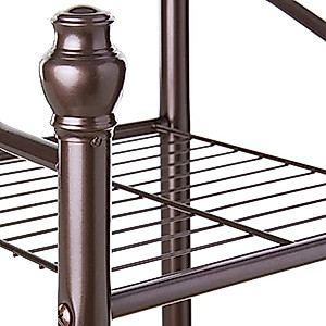 Organize It All 4 Tier Belgium Shelf Tower, Space Saver, Bathroom Organizer, Storage for Towels, Toiletries, Easy to Assemble,, Oil Rubbed Bronze