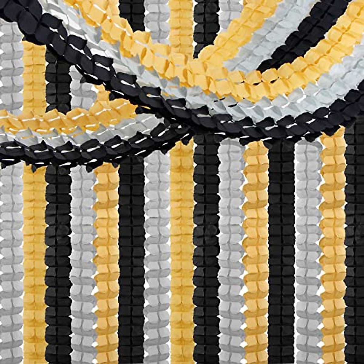 Black-Gold Silver Party-Decorations Streamers Garland - 157Ft Graduation 2023 Four-Leaf Clover Hanging Banner,Retirement Men Boys Birthday Wedding Baby Bridal Shower New Years Supplies Decor Hugtmr