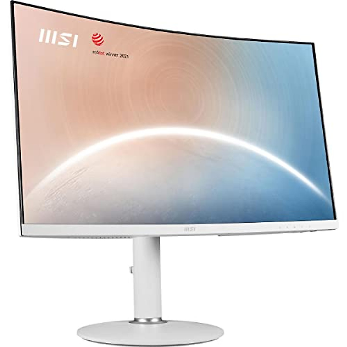 MSI Modern MD271CPW, 27", 1920 x 1080 (FHD), Curved VA, 75Hz, TUV Certified Eyesight Protection, 4ms, HDMI, Displayport, USB C, Tilt, Swivel, Height Adjustable, Pivot