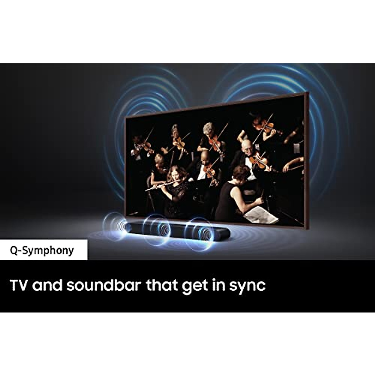 SAMSUNG HW-S50B/ZA 3.0ch All-in-One Soundbar w/Dolby 5.1, DTS Virtual:X, Q Symphony, Built in Center Speaker, Adaptive Sound Lite, Bluetooth Multi Connection, 2022 Black