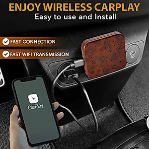 PyleUsa Wireless CarPlay Android Auto Multimedia Video Box,4GB RAM 64GB ROM,2.4GHz,5GHz Dual Band WiFi BT,Octa Core 64Bit,4K Full HD,H.265,USB3.0 Android Box,Screen Mirroring, Install Android Apps