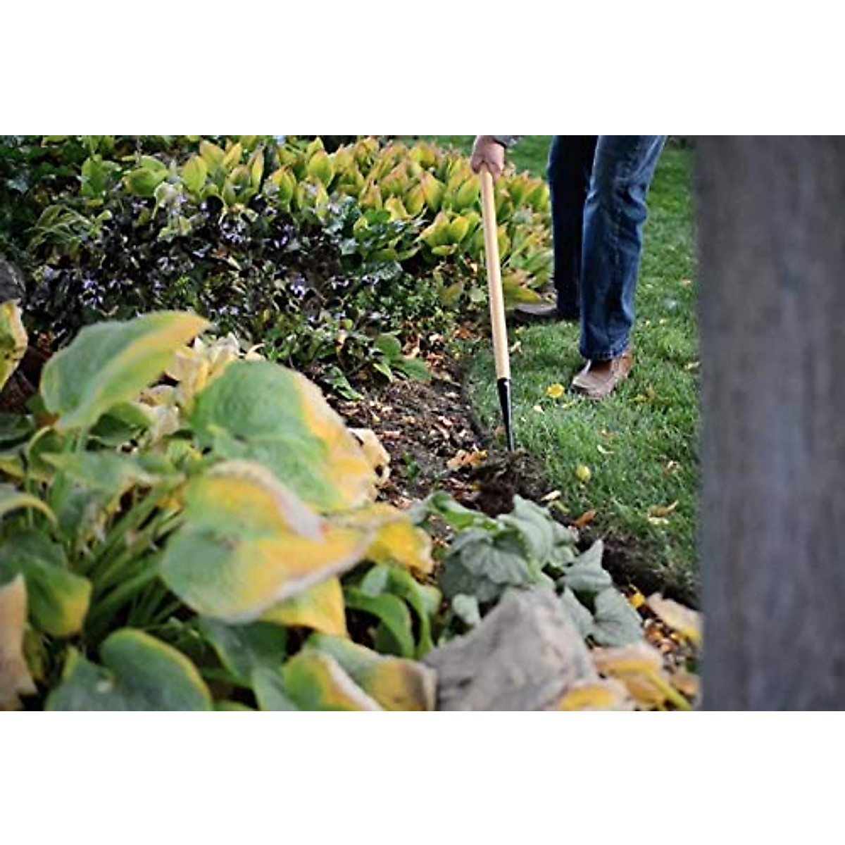 Kwik Edge Tool - Garden Edger Weeder - Soil Cultivator - Hoe Long Handle Grass Flower Backyard Gardening Tool