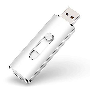 64GB Flash Drive, Aiibe Thumb Drive Memory Stick Jump Drive Pen drive 64 GB USB 3.0 Type C Retractable Capless Dual USB OTG Flash Drives for USB C Smartphones, Samsung Galaxy S8 S9, Tablet, Mac and PC