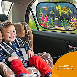 CARAMAZ Car Window Shade for Baby 2 Pack - 21"x14"