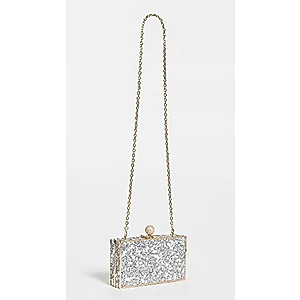 Sophia Webster Women's Clara Crystal Minaudiere, White/Gold, One Size